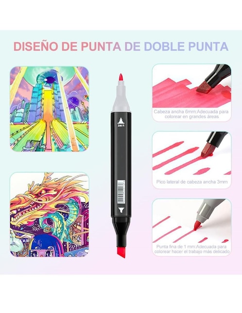 Set de plumones 60 piezas 3