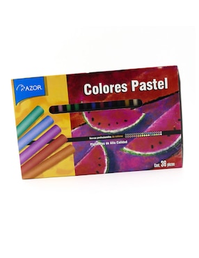 Gises pasteles Azor seco stafford 36 pzas